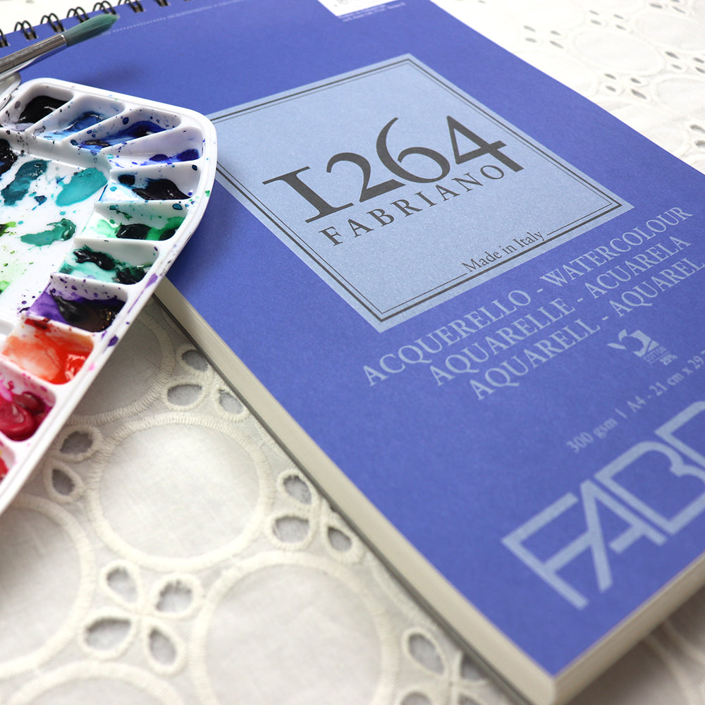 Watercolour Paper | Spiral Bound Pad | 1264 Fabriano | 300gsm Cold Pre ...